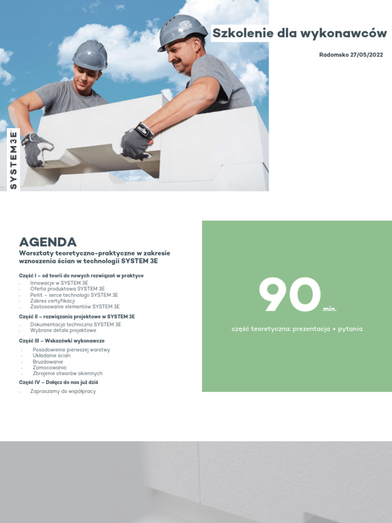 SYSTEM 3E - Szkolenie Dla Wykonawcow 052022 | PDF