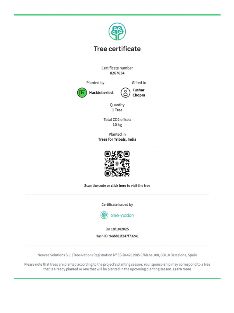 Tree Certificate 9edd81f247f73241 | PDF