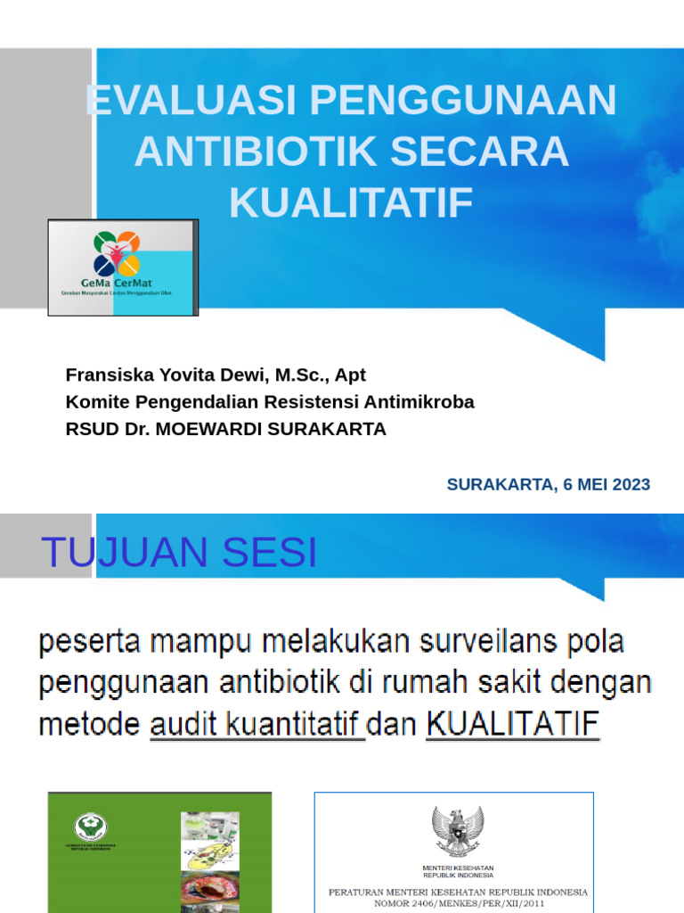 4. EVALUASI PENGGUNAAN ANTIBIOTIK SECARA KUALITATIF 06052023 | PDF