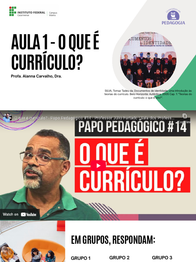Teorias Educacionais Curriculares _Aula1 | PDF | Realidade | Teoria