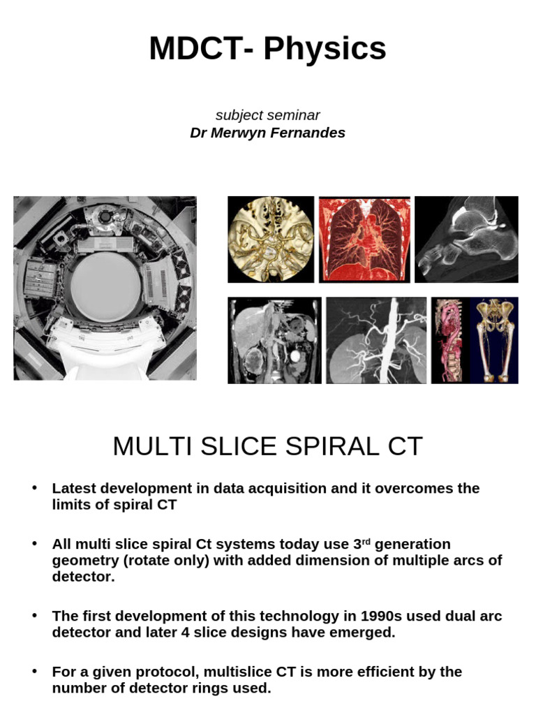 Multi-Slice Spiral CT Technology Overview | PDF | Ct Scan | Vein