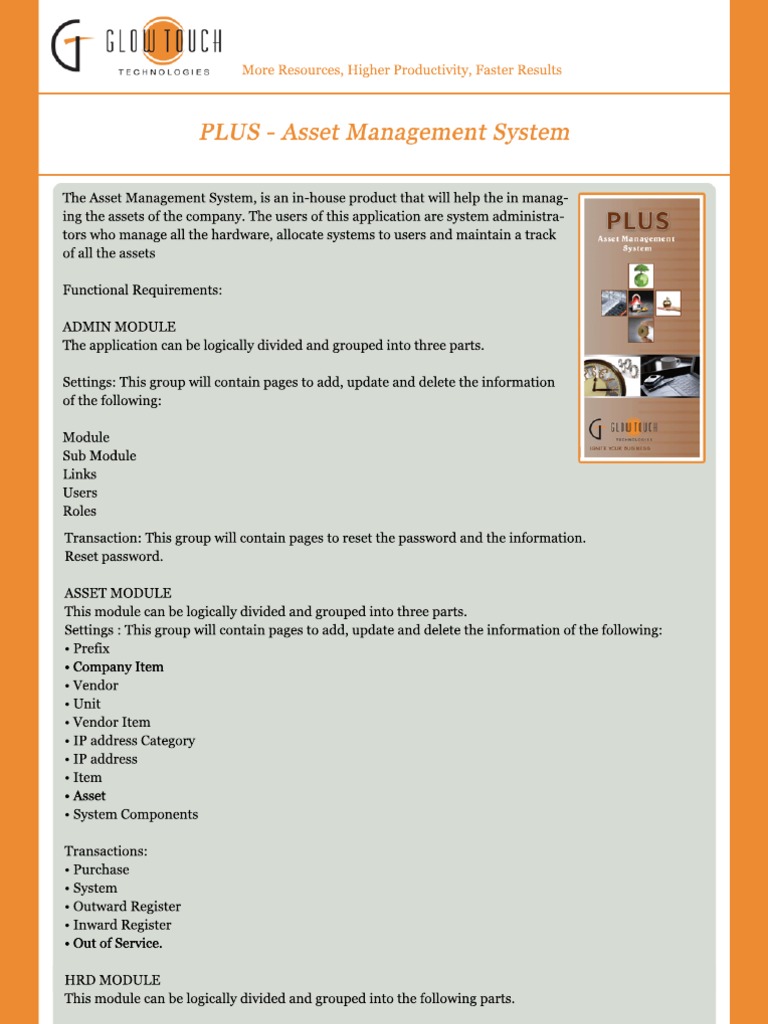 Asset Management System | PDF | Business