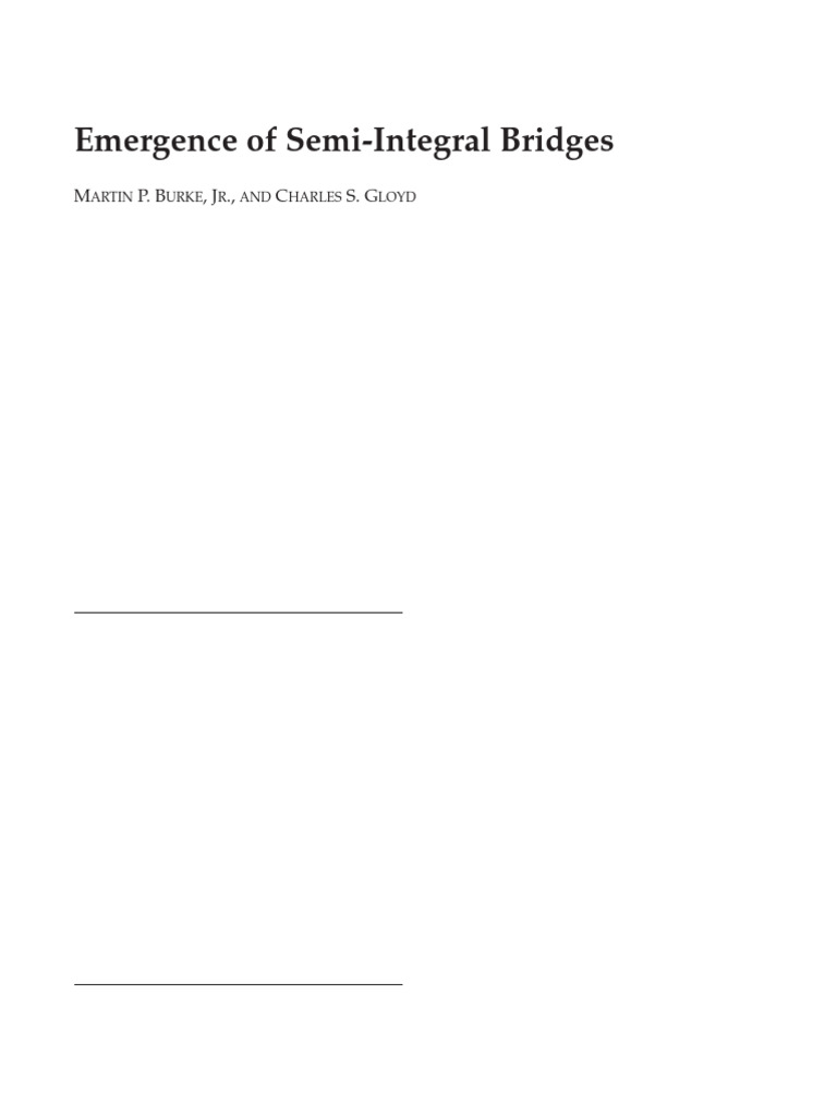 1997 - Emergence of Semi-Integral Bridges - Gloyd, Charles S | PDF ...