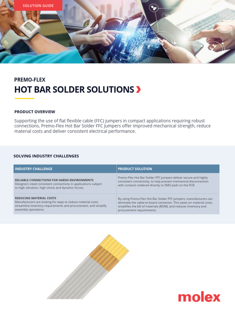 Premo-Flex Hot Bar Solder FFC Jumpers | PDF | Electrical Connector ...