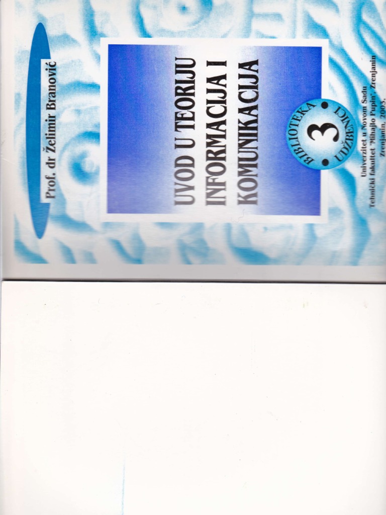 Teorija Informacija I Komunikacija | PDF