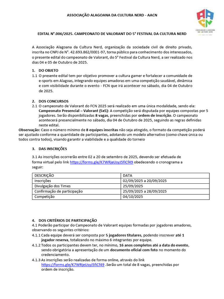 Valorant - FCN 2025 | PDF