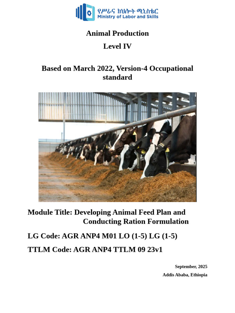 1-M-Developing Animal Feed Plan | PDF | Nutrients