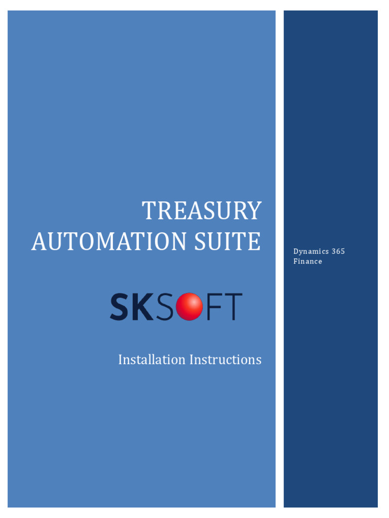 Treasury Automation Suite Setup Guide | PDF | Installation (Computer ...