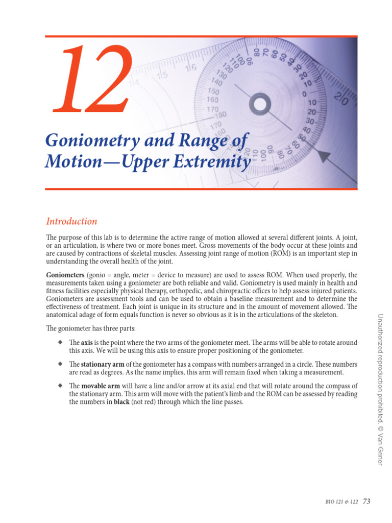 Goniometry and Range of Motion Upper Extremity | PDF | Anatomical Terms ...