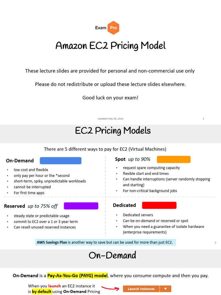 077 EC2 Pricing Model | PDF | Computing