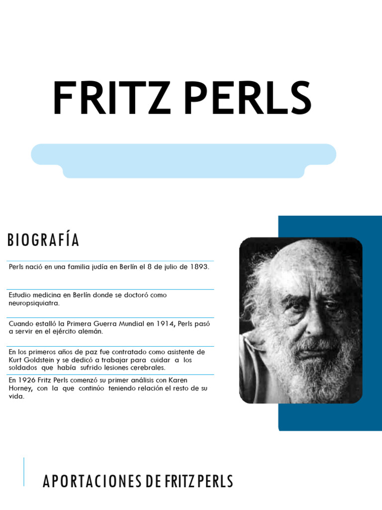 Fritz_Perls.pdf (1) | PDF | Terapia Gestalt | Autorregulación emocional