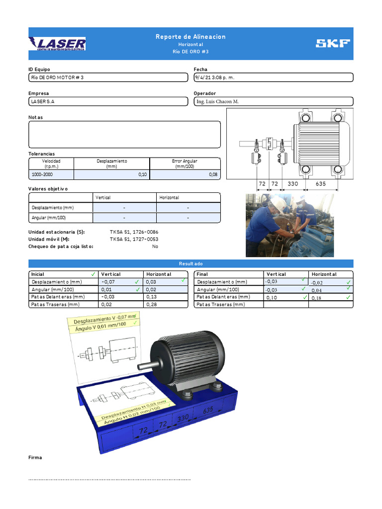 Alineacion Rio de Oro Motor 3 | PDF