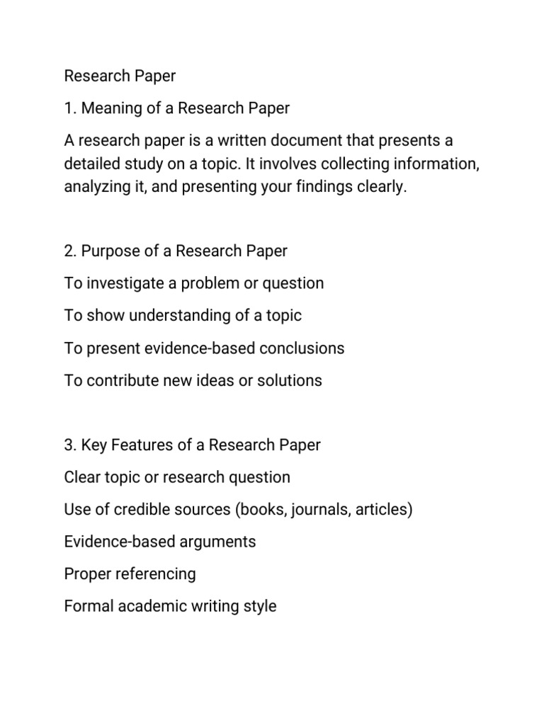 Understanding Research Paper Essentials | PDF