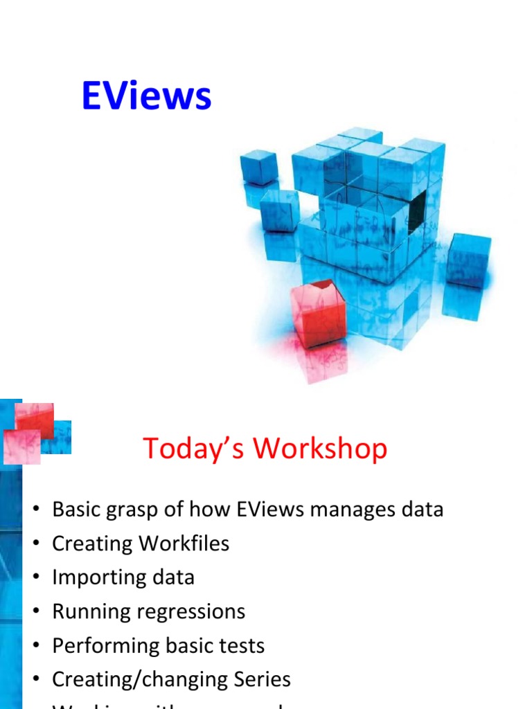 EViews Workshop | PDF | Regression Analysis | Covariance