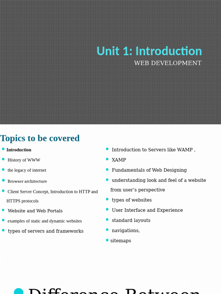 Introduction To Web Dev, Basics of HTML Etc | PDF | World Wide Web ...