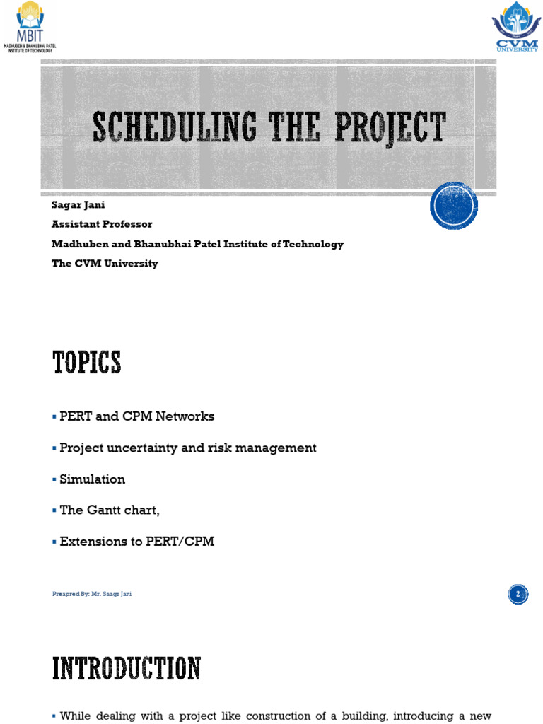 CH - 3 Scheduling The Project | PDF