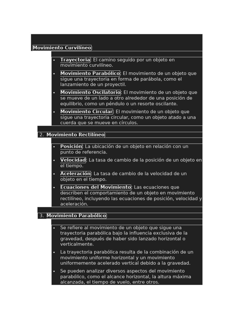 Mapa Conceptual Fisica | PDF | Rotación | Cinemática