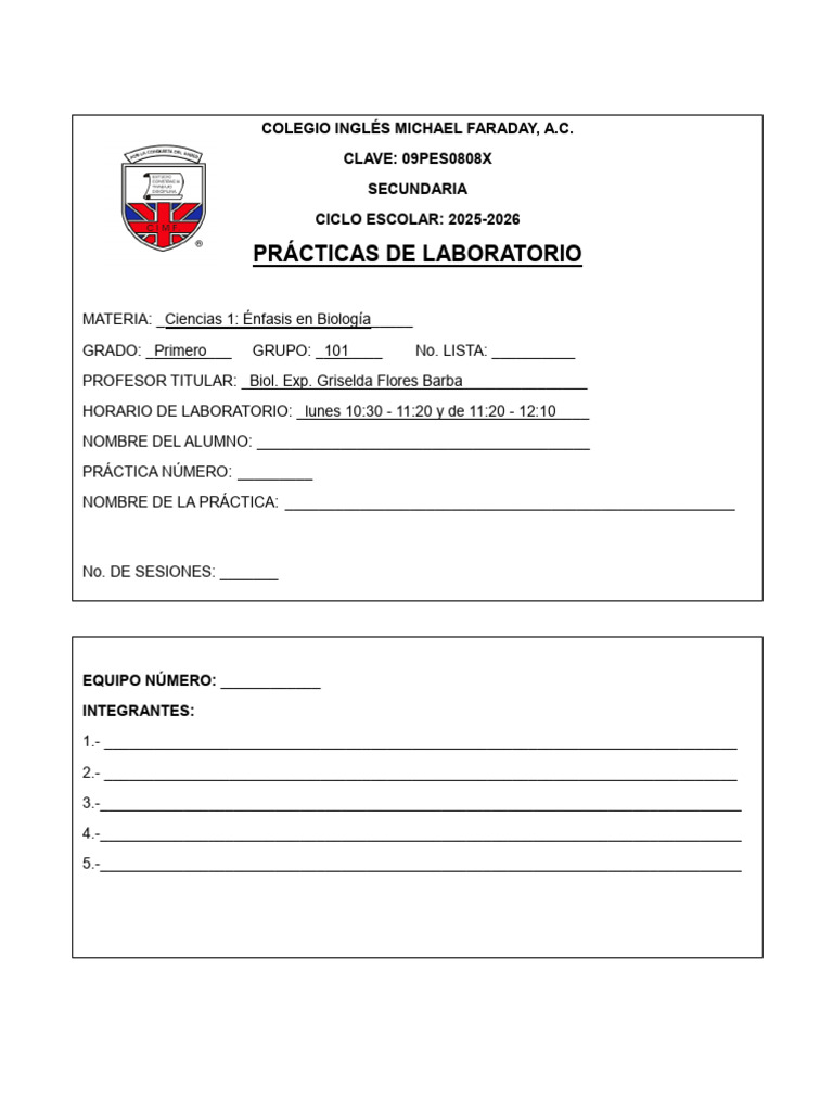 Formato de Pr-Cticas Ciencias | PDF