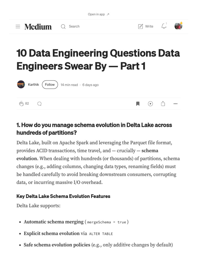 Data Engineering Insights: Schema Evolution | PDF | Cache (Computing ...