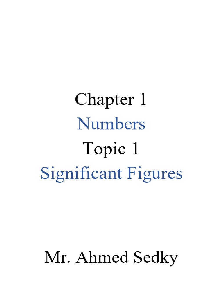 1 Significant Figures | PDF