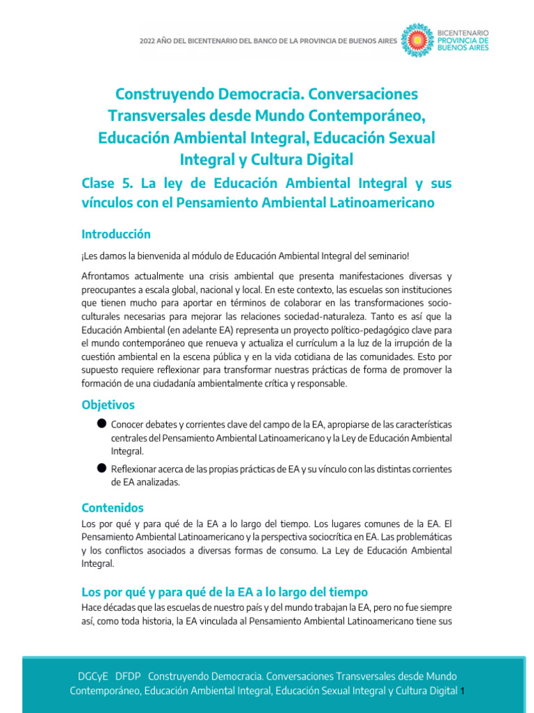 Clase 5. EAI | PDF | Ambientalismo | Entorno natural