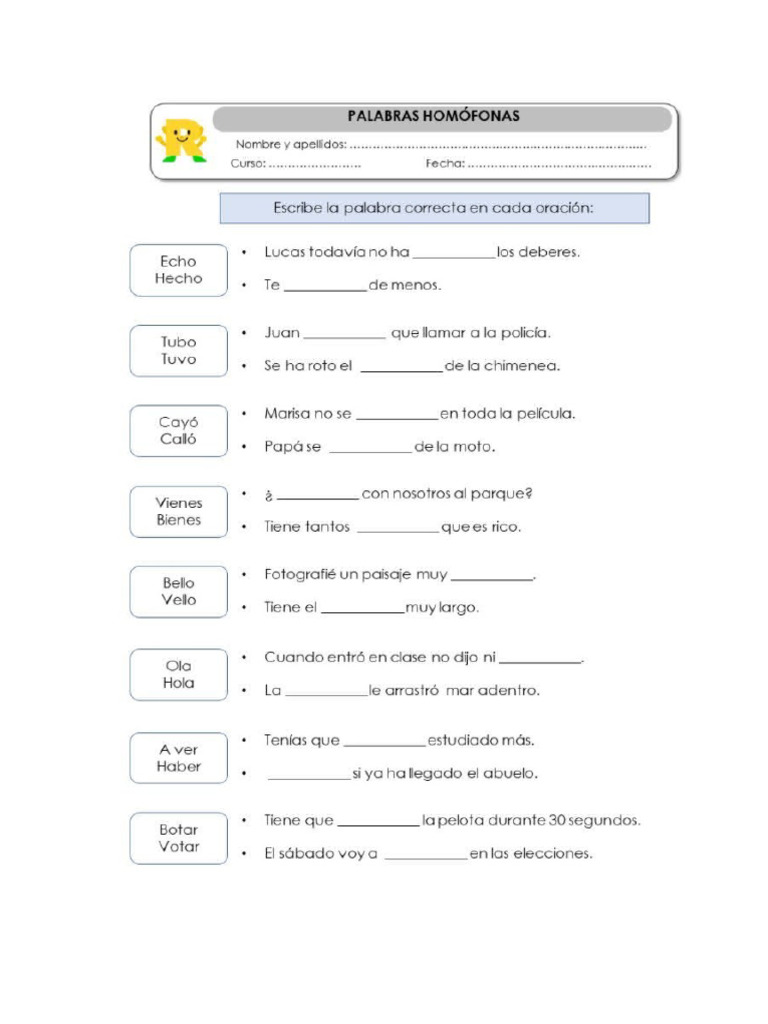 Clasificacion de Palabras | PDF