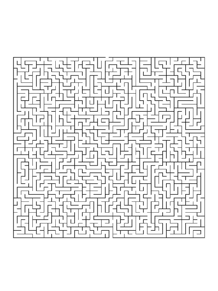 50 by 50 Orthogonal Maze (20) | PDF