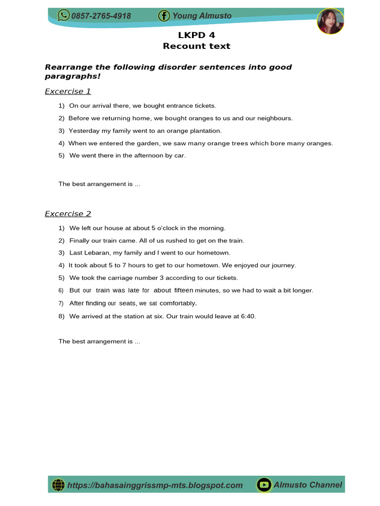 LKPD 4 Recount Text | PDF