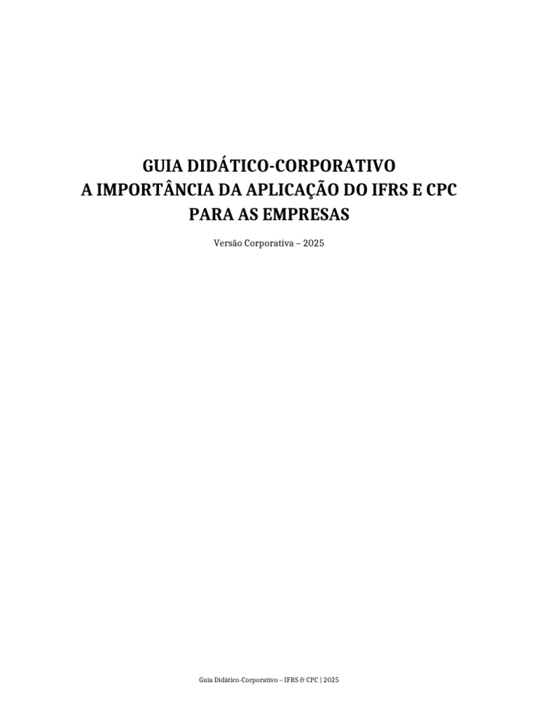 Guia Prático IFRS e CPC para Empresas | PDF | Contabilidade | Ativo fixo