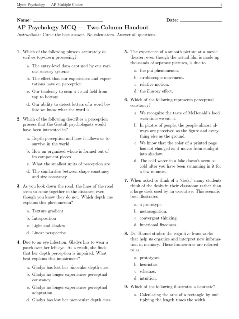 Myers' Psychology For The AP® Course | PDF | Perception | Intelligence ...