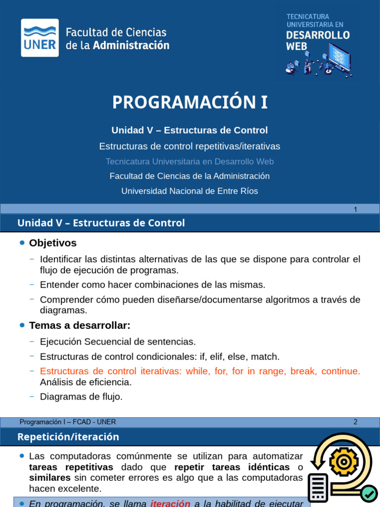 U5 Clase2 | PDF | Python (lenguaje de programación) | Flujo de control