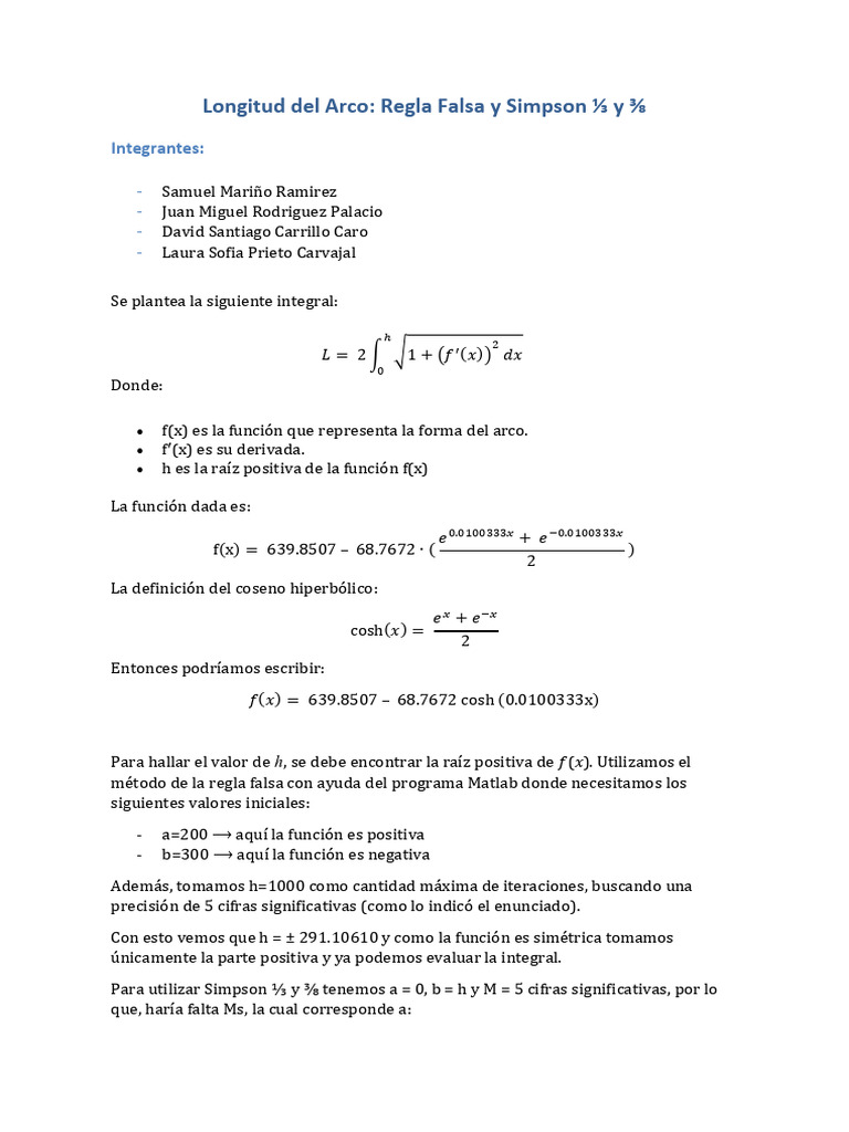 Longitud Del Arco | PDF | Integral | Matemáticas Aplicadas