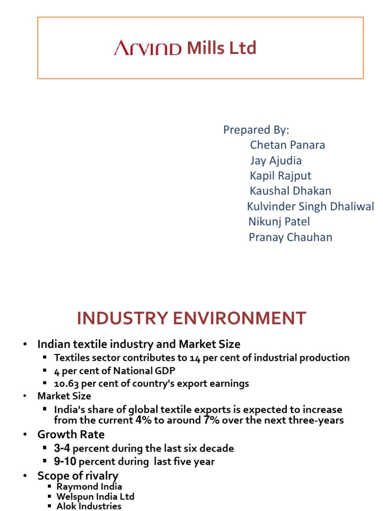 Arvind Mills LTD | PDF | Textiles | Strategic Management
