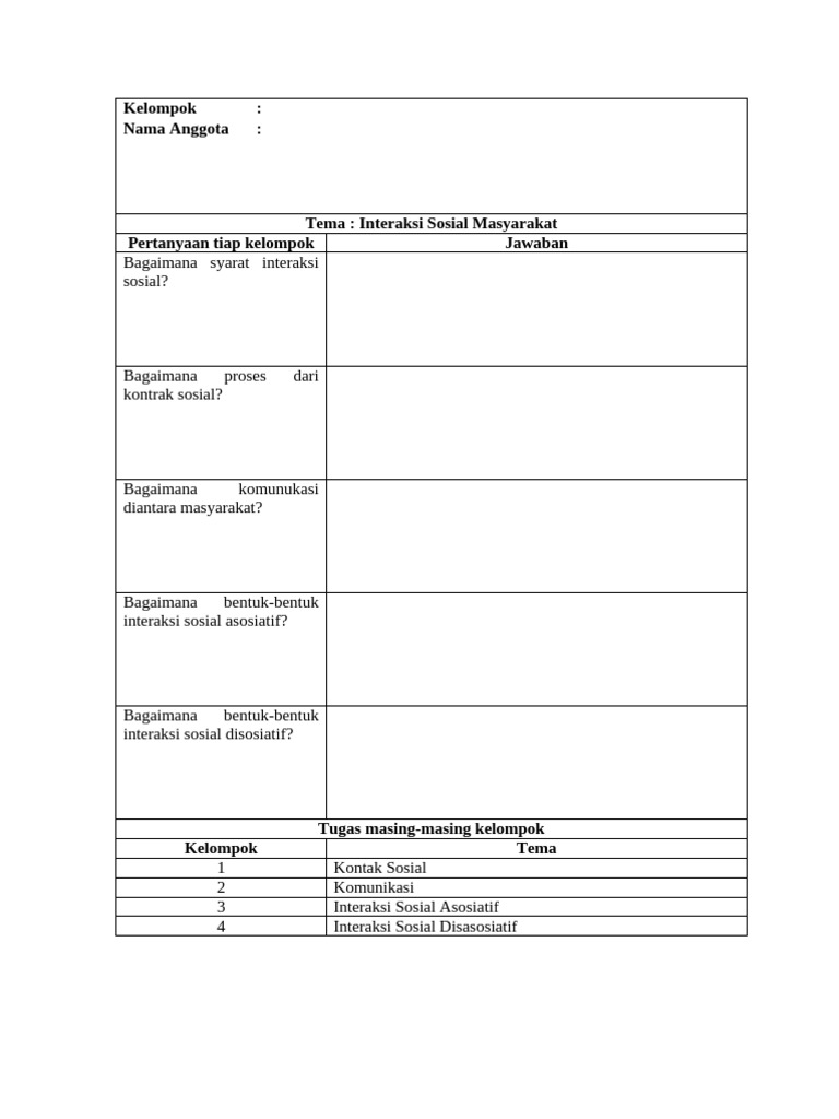 LKPD Berkenalan Dengan Masyarakat | PDF