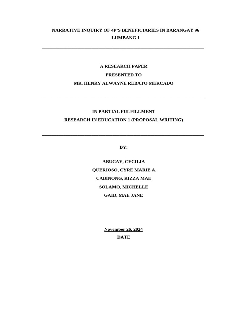 Research g1 | PDF | Poverty | Poverty & Homelessness