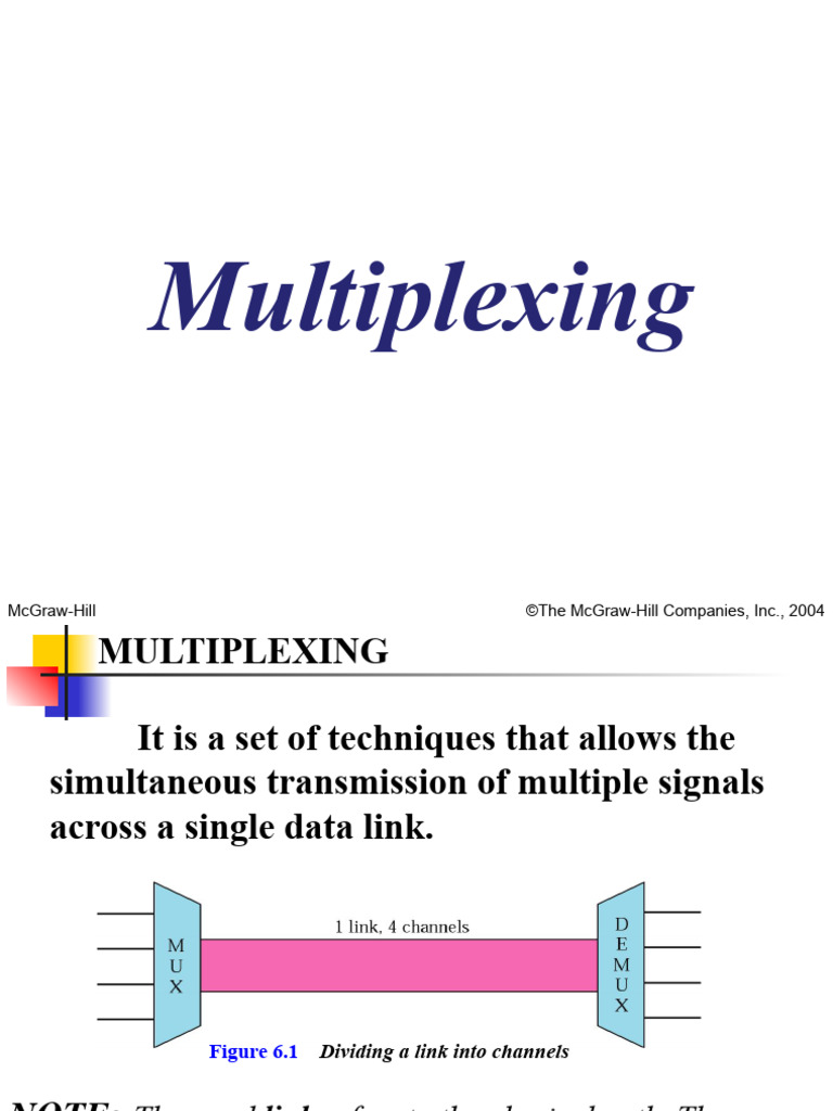 Lecture 10 Multiplexing.ppt | PDF | Multiplexing | Wavelength Division Multiplexing