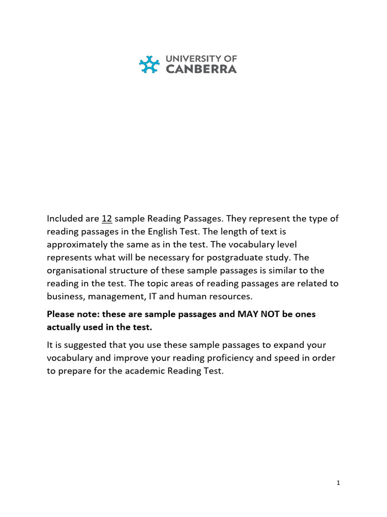 24.1 Sample Reading Passages For Practice | PDF | Computer Virus | Subsidy