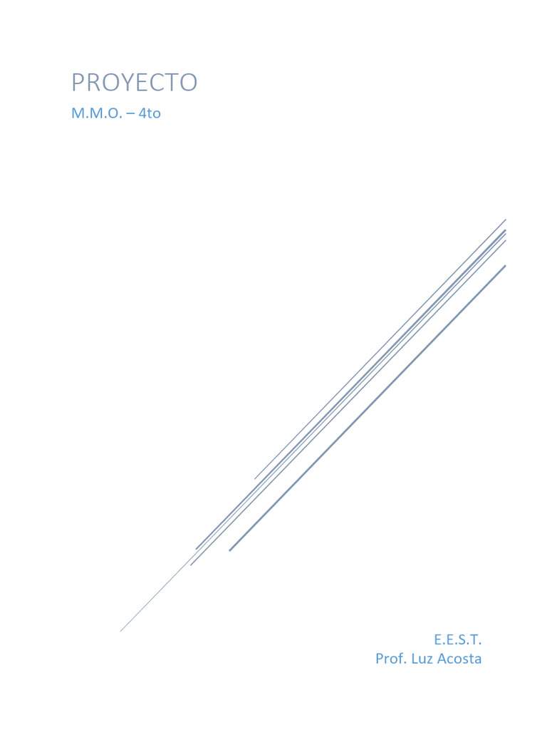 Cuadernillo Proyecto - Acosta Luz | PDF