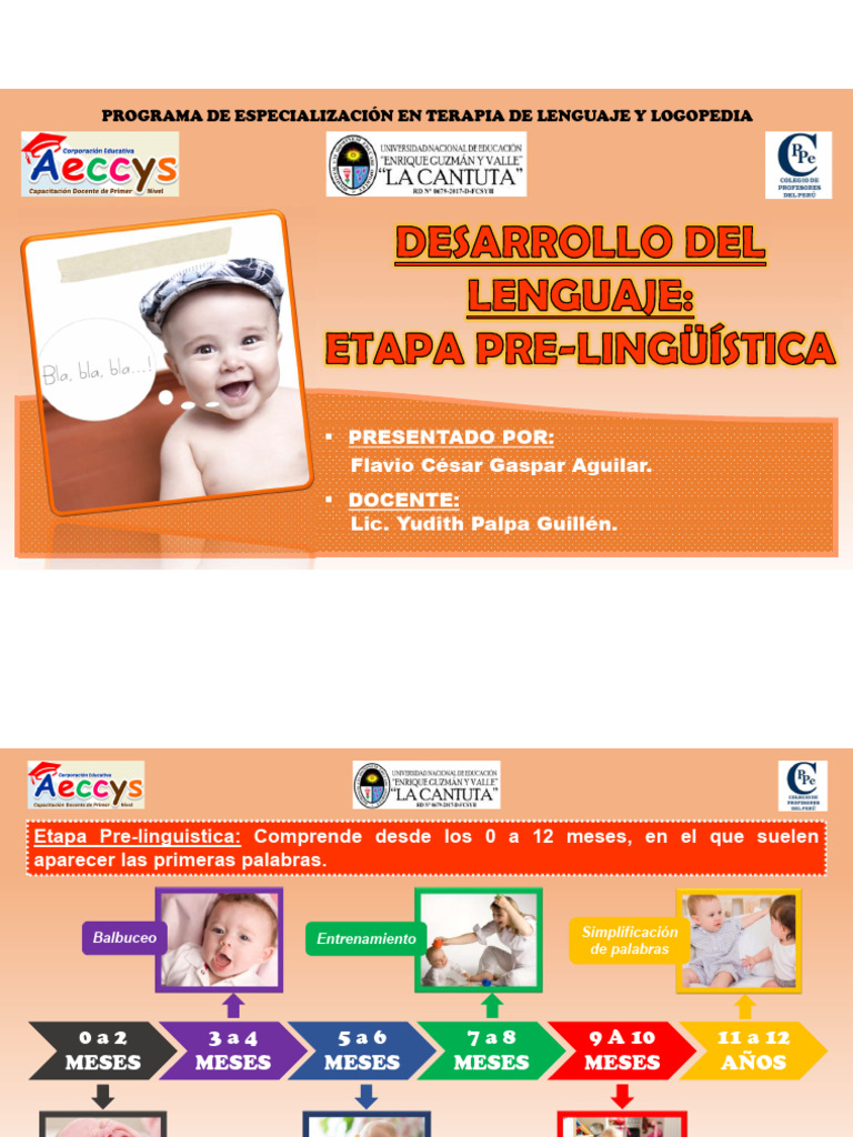 Desarrollo del Lenguaje en Bebés | PDF | Voz humana | Aprendizaje