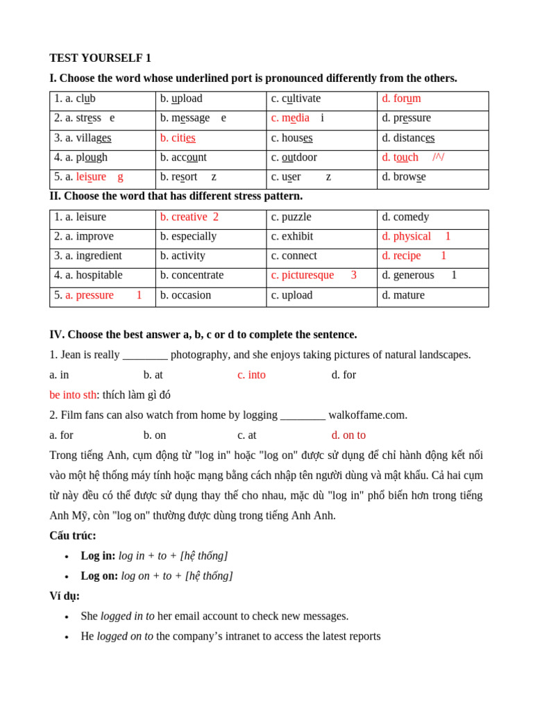 English Language Practice Test | PDF