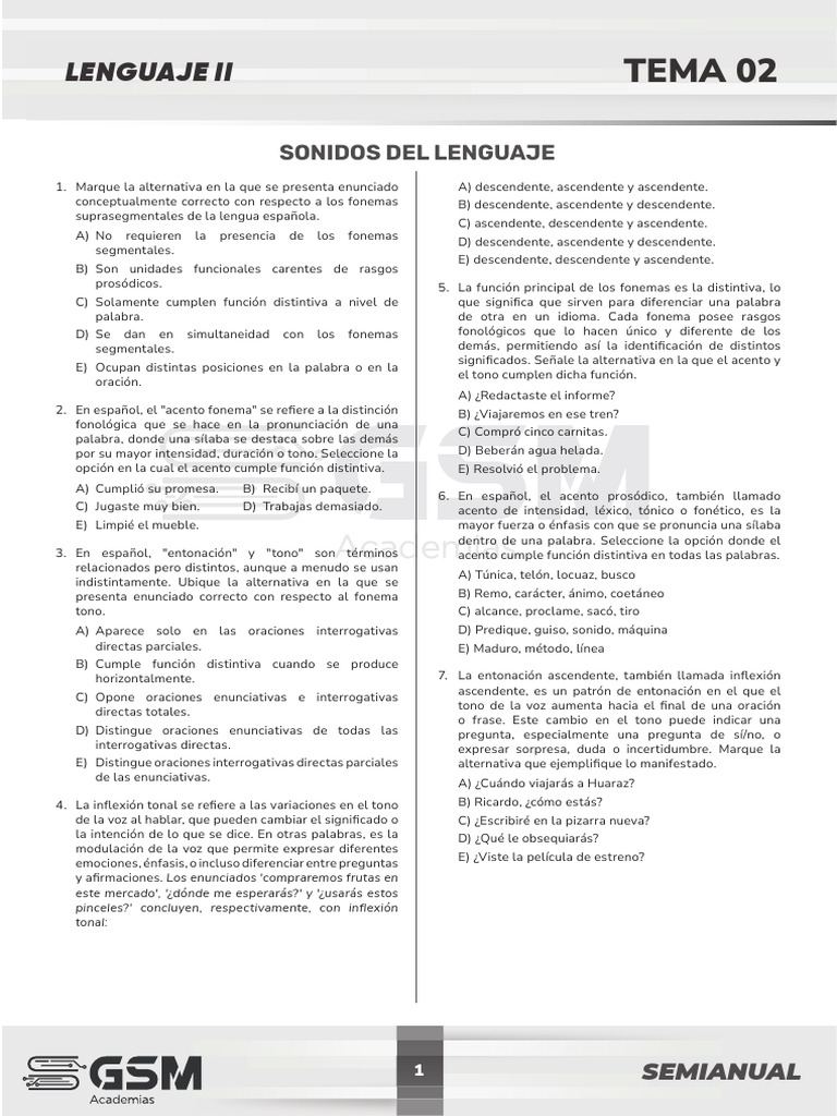 Fonemas y Acentuación en Español | PDF | Fonema | Palabra