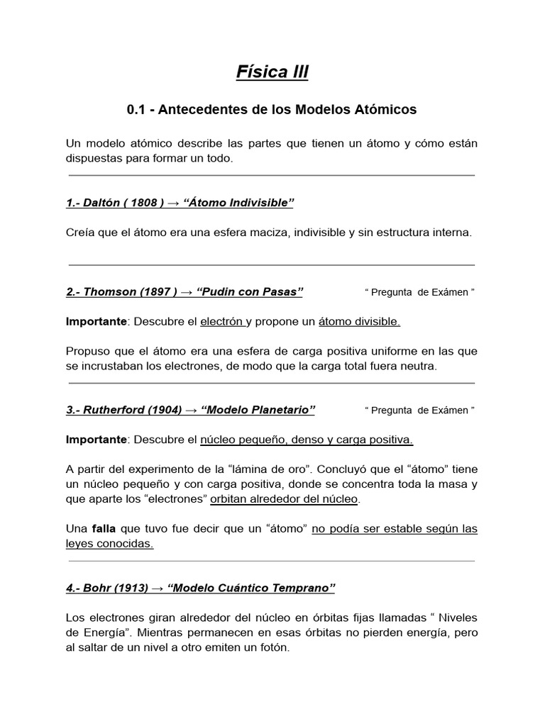 Modelos Atómicos y Electrostática | PDF | Núcleo atómico | Electrón