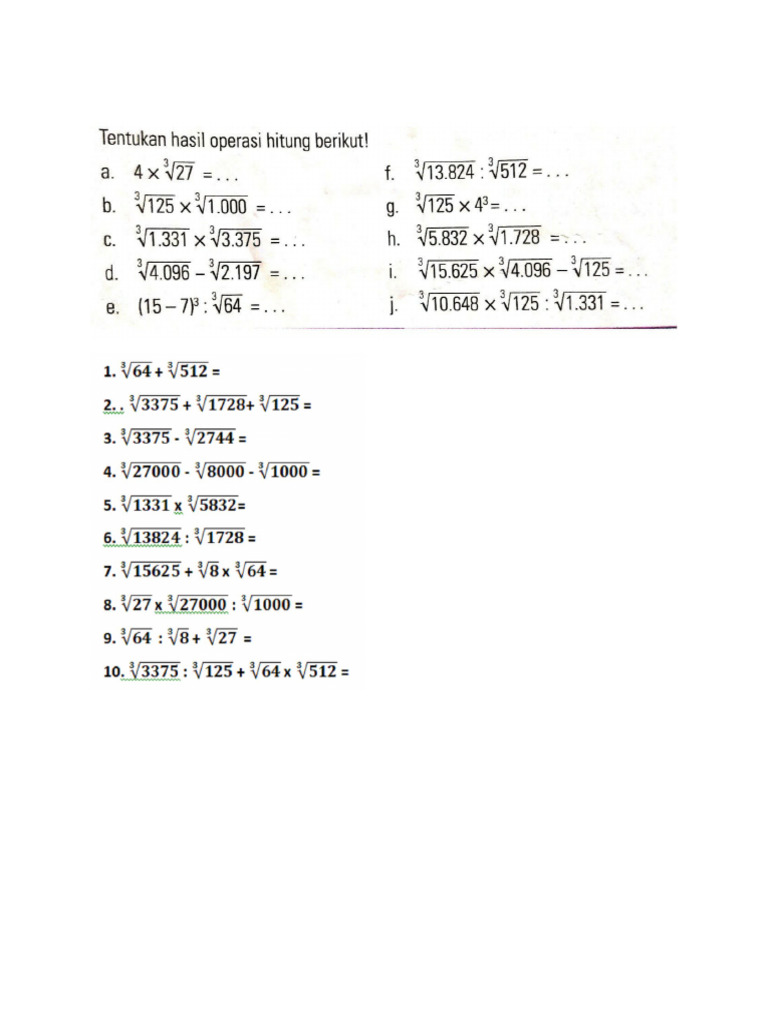 Akar Pangkat 3 | PDF