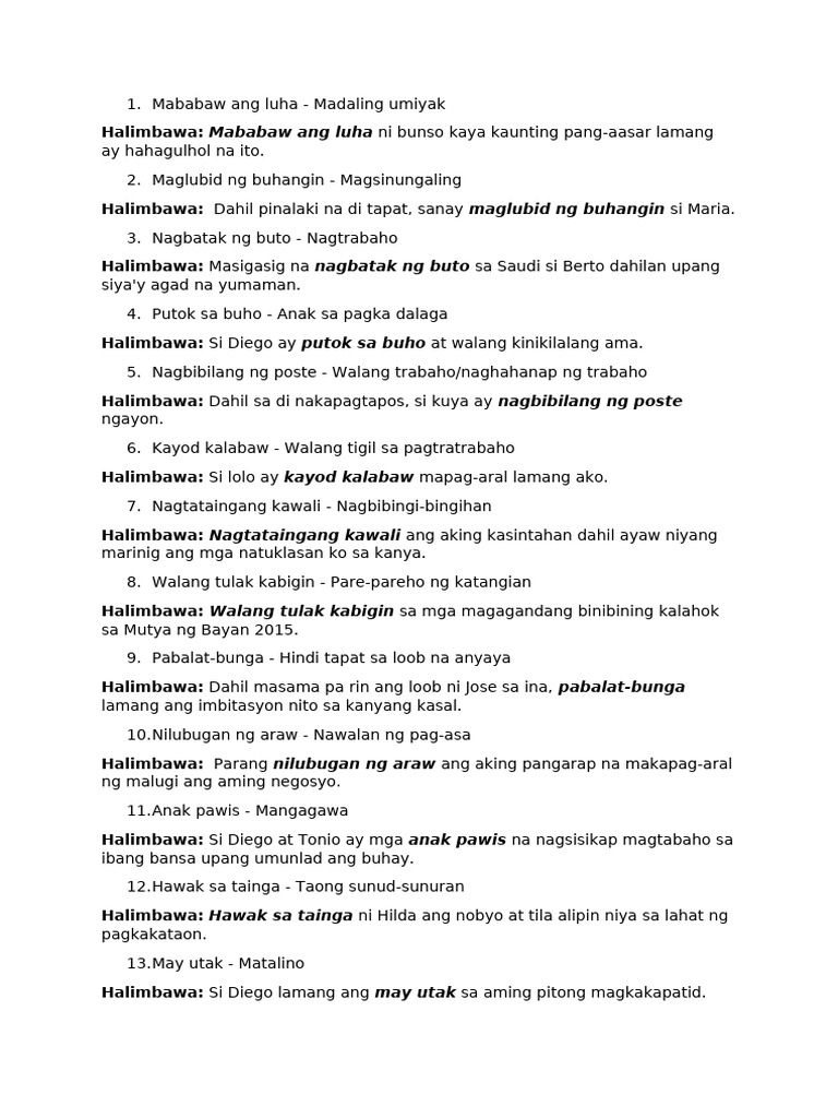 Idioms | PDF