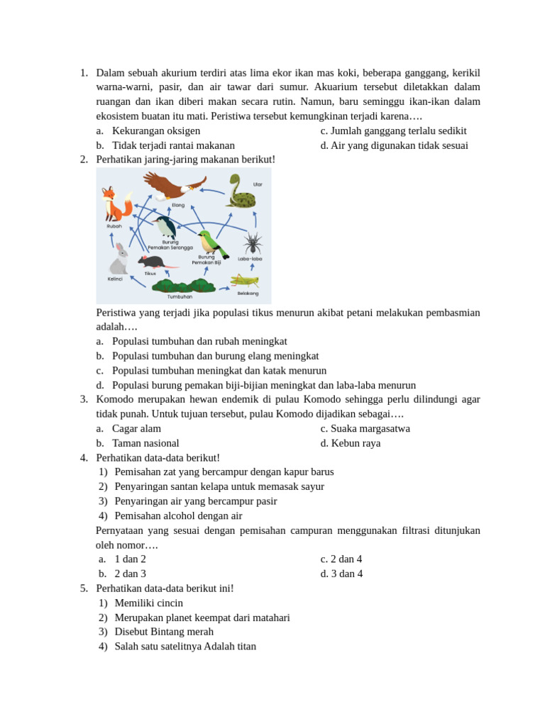 Soal Lomba Mapel Ipa | PDF