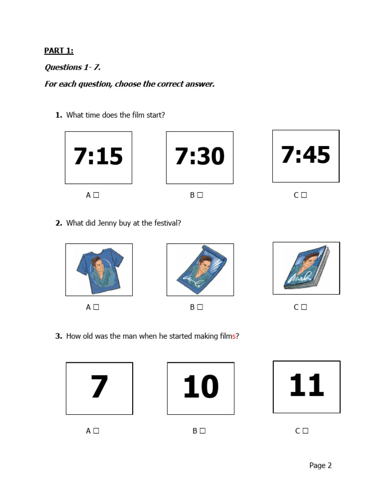 Listening Comprehension Practice Test | PDF