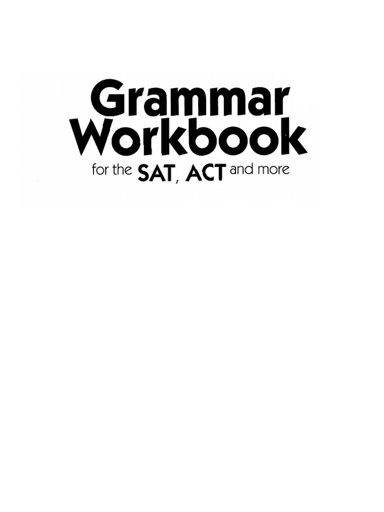 Grammar Workbook | PDF