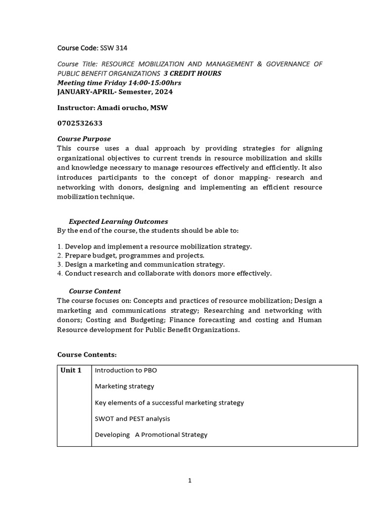 Resource Mobilization | PDF | Marketing | Brand