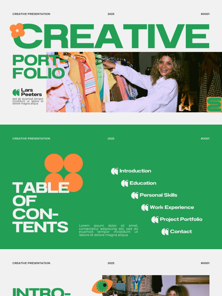 Green and Grey Minimalist Creative Portfolio Presentation | PDF