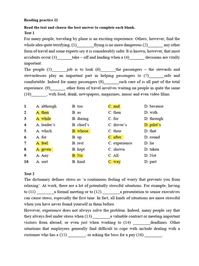 Reading Practice 11 | PDF